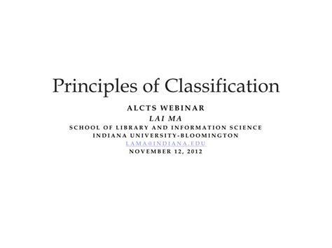 Pdf Principles Of Classification Ce