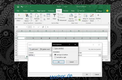 So Sortieren Sie Daten In Zeilen In Excel