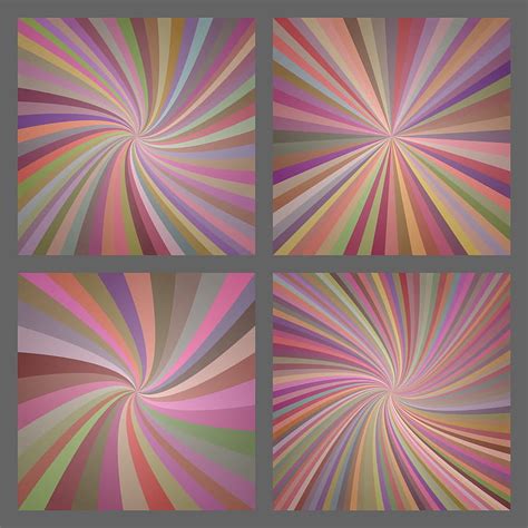 Colorful Spiral And Ray Burst Background Set Vector Eps Ai Uidownload