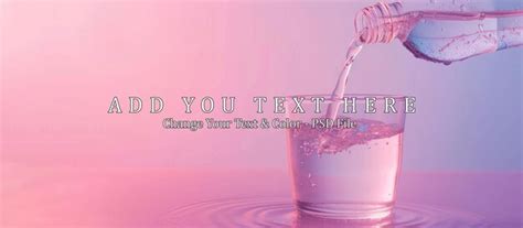 Pouring Water Into A Glass With A Pink And Blue Background Premium Ai Generated Psd