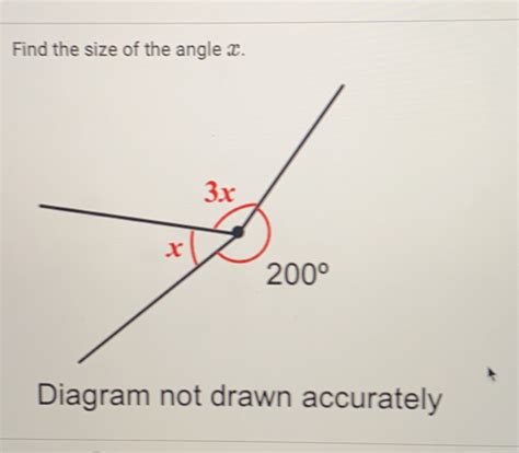 Solved Find The Size Of The Angle X Diagram Not Drawn Accurately [math]