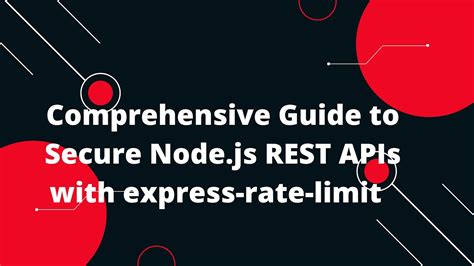 🔐 Build A Secure Rest Api With Nodejs And Rate Limiting Using Express Rate Limit 🚀 Youtube