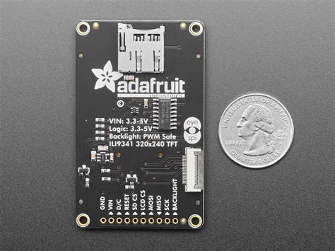 22 18 Bit Color Tft Lcd Display With Microsd Card Breakout Eyespi Connector Adafruit Usa