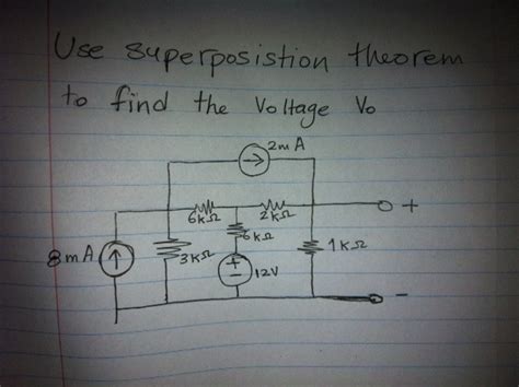 Use Superposition Theorem To Find The Voltage Vo Chegg