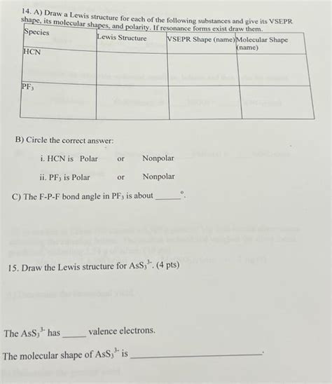Solved A Draw A Lewis Structure For Each Of The Chegg Com