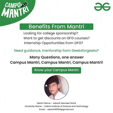Adarsh Navneet Sinha On Linkedin Geeksforgeeks Gfg Campusmantri Campusmantrigfg Gfgcourses