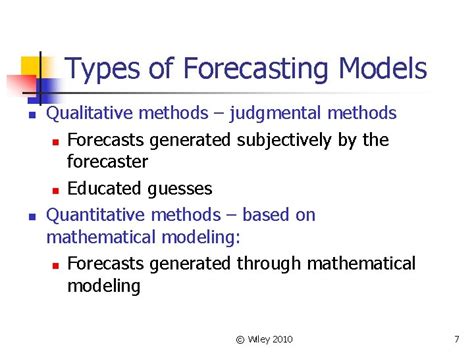 Chapter 8 Forecasting Operations Management By R Dan