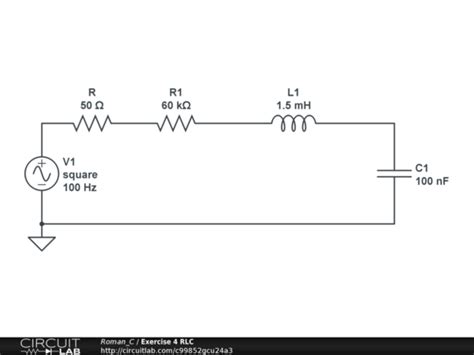 Exercise 4 RLC CircuitLab