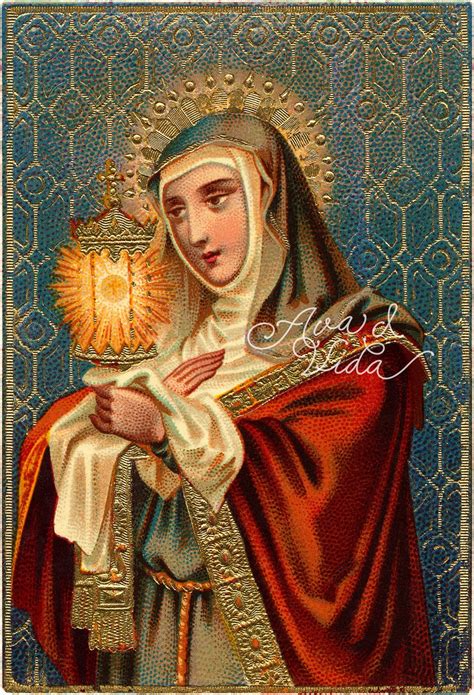 Saint Clare Of Assisi Digital Download The Patron Saint Of Etsy