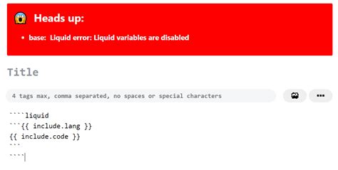 Nested Code Blocks Containing Liquid Syntax Fail · Issue 6673 · Forem