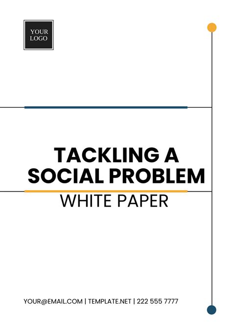 Free Tackling A Social Problem White Paper Template To Edit Online