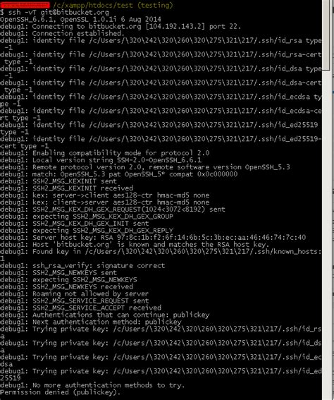 Ssh Git For Windows Error Permission Denied Publickey Stack Overflow
