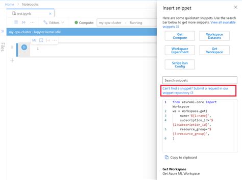 Run Jupyter Notebooks In Your Workspace Azure Machine Learning