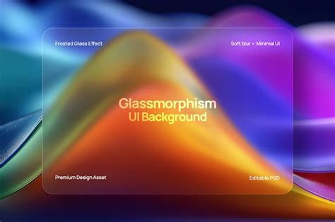 Glassmorphism Ui Background With Frosted Glass Effect And Soft Blur
