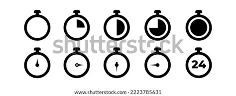 Timer Icon Set Stopwatch Timer Collection Stock Vector Royalty Free 2223785631 Shutterstock