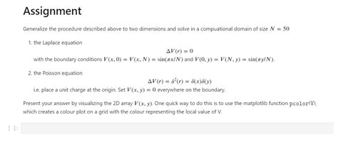 Solved Relaxation Methods For Solving The Laplace Or Poisson