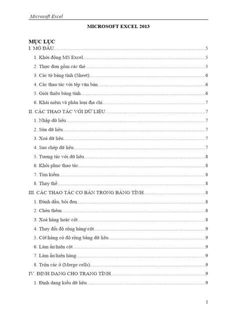 Hướng Dẫn Sử Dụng Microsoft Excel 2013 Pdf