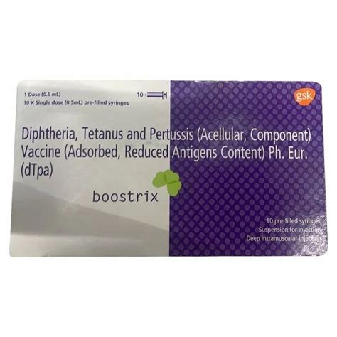 Boostrix Vaccine 10 Pre Filled Syringes At Best Price In Mumbai Id 2851105509488