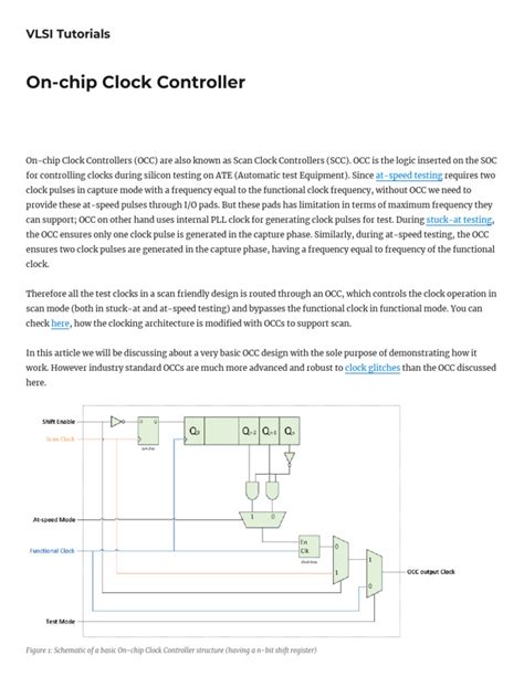 on chip clock controller vlsi tutorials pdf logic gate system