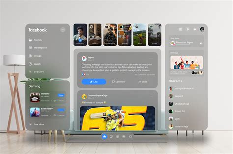 Facebook Spatial Ui Design Apple Vision Pro Behance