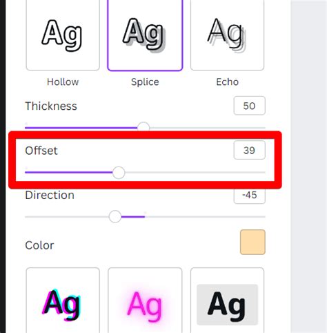 how do you outline text in canva