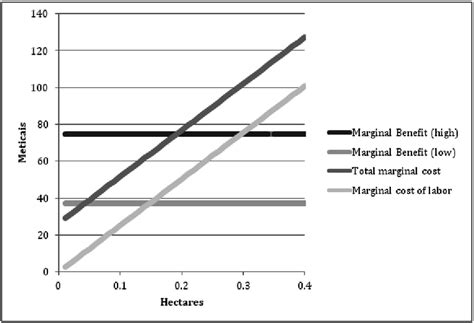 Marginal Cost Of Production A B And Marginal Benefits Under Two Output Download Scientific