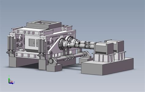 工业辊压机设备模型solidworks 2016模型图纸下载 懒石网