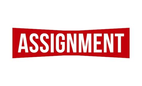 Premium Vector Assignment Red Rubber Stamp Vector Design