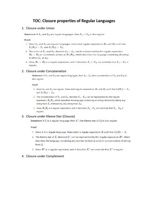 Closure Properties Of Regular Languages Pdf