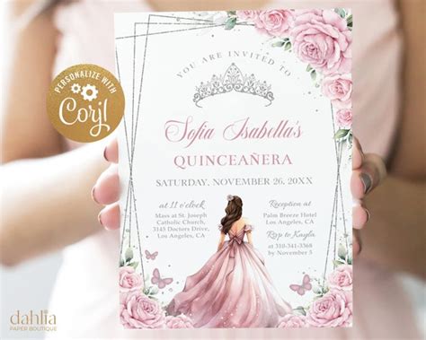 Quince Invitation Examples Quinceañera Invitation Templates Free