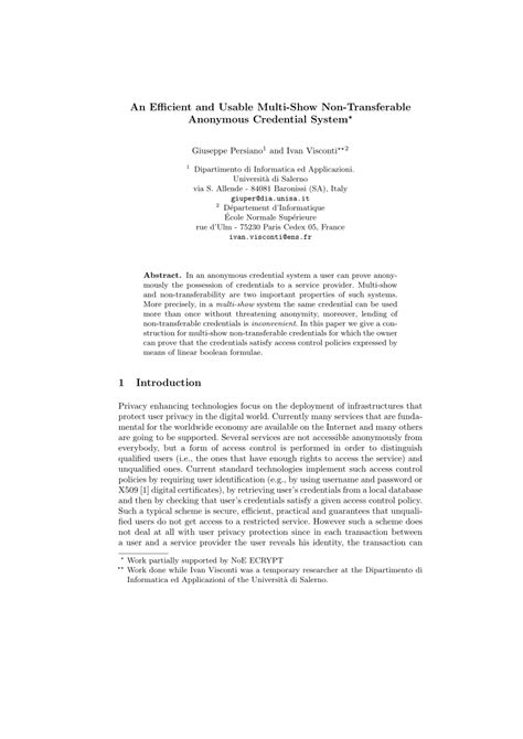 pdf an efficient and usable multi show non transferable anonymous
