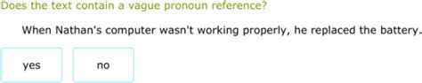 Ixl Identify Vague Pronoun References 6th Class English Practice