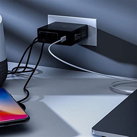 Amx Xp 60 4 Port 62w Wall Charger 45w Usb C Power Delivery Pps 30 And 17w Usb A 3 Port