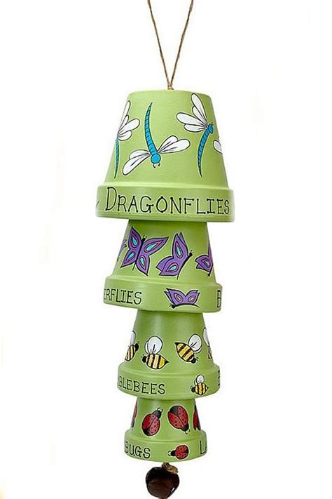 Colorful Garden Bug Wind Chimes Project By Decoart Colorful Clay