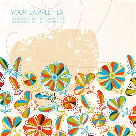 Floral Background Curl Flower Background Vector Curl Flower