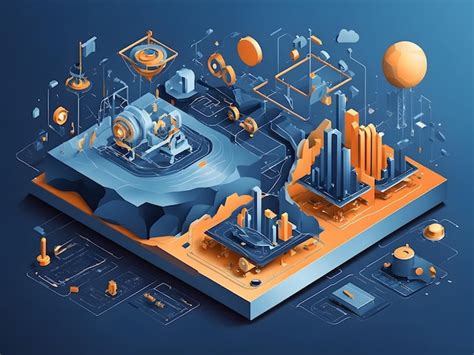 Premium Ai Image Isometric Data Visualization Illustration