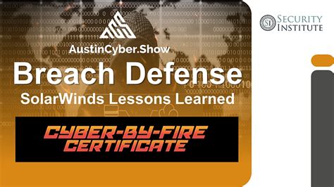 Breach Defense Certificate Austin Cyber Show Cyber Security Training Austin Tx