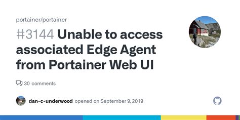 Unable To Access Associated Edge Agent From Portainer Web Ui · Issue