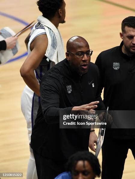 Sacramento Kings Head Coach Mike Brown Yells Instructions During The