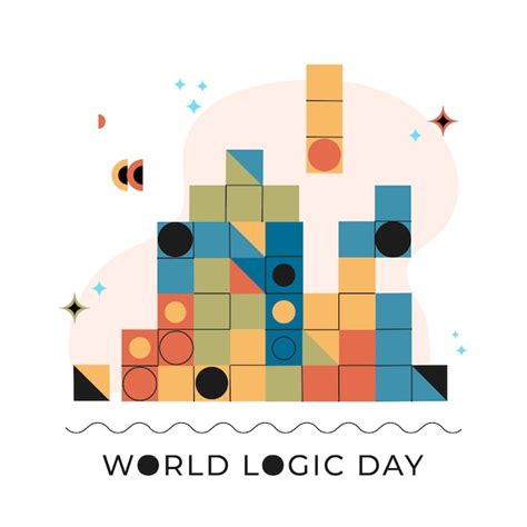 Free Vector Flat World Logic Day Illustration