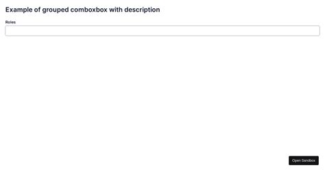 Combobox With Groups And Description Codesandbox