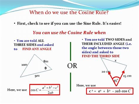 The Sine Rule The Cosine Rule Trigonometrical Rules