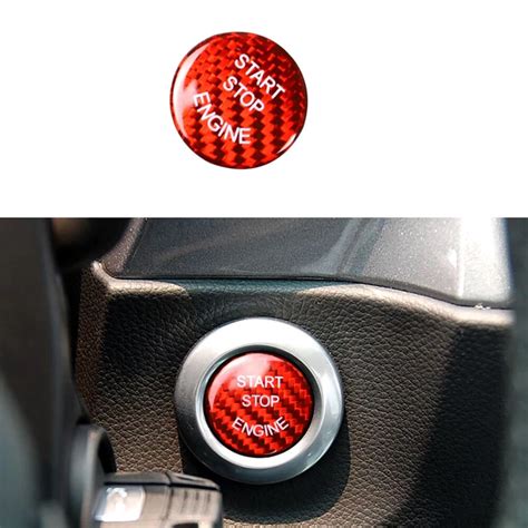 Carbon Fiber Start Stop Engine Button Cover For Bmw F25 F26 F15 F16 X5