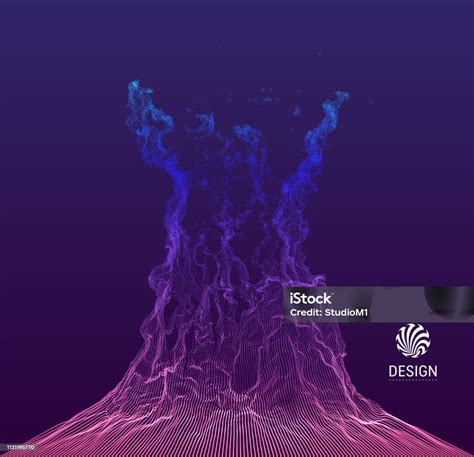 동적 방출 입자가 있는 배열 물 스플래시 모방 추상적인 배경입니다 벡터 일러스트입니다 3차원 형태에 대한 스톡 벡터 아트 및 기타 이미지 Istock