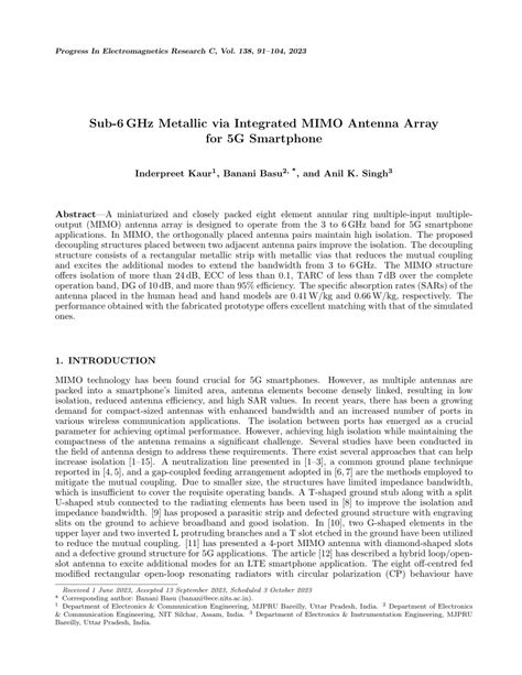 Pdf Sub 6 Ghz Metallic Via Integrated Mimo Antenna Array For 5g Smartphone