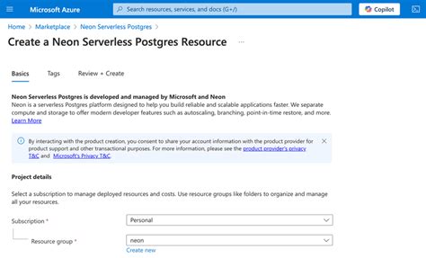 Get Started With Neon Serverless Postgres On Azure Neon Guides