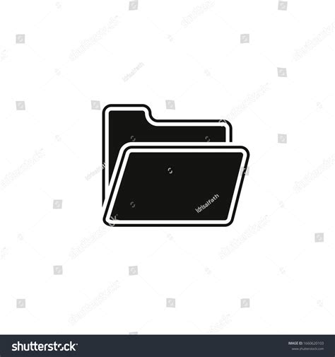 Open Folder Icon Vector Isolated Stock Vector Royalty Free Shutterstock