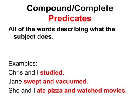 Subject Predicates English Grammar Primary Grades Ppt