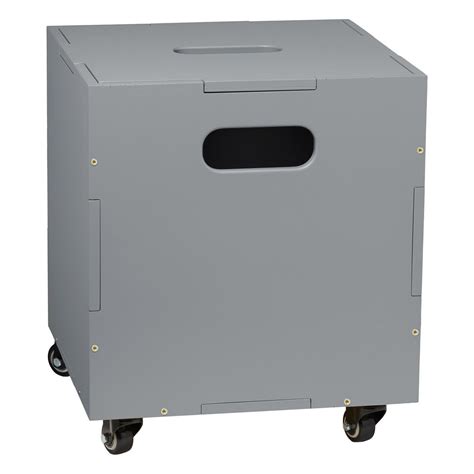 Nofred Cube Storage Box Cube Storage Box With Wheels Grey Pre Used Design Franckly