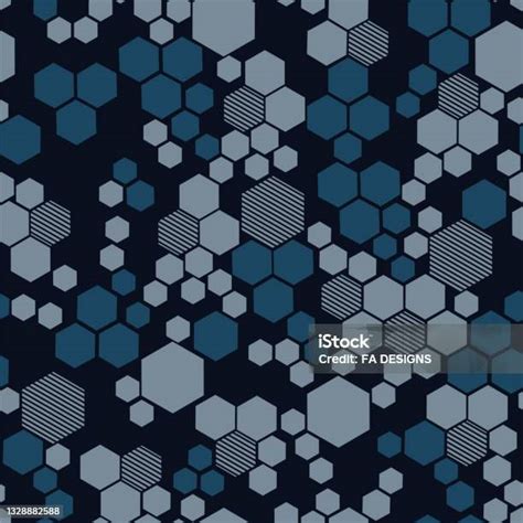 매끄러운 육각형 위장 기하학적 패턴 직물 및 섬유 인쇄 포장지 저지 프린트 배경 및 포장을위한 육각형 추상 패턴 벡터 배경 배경